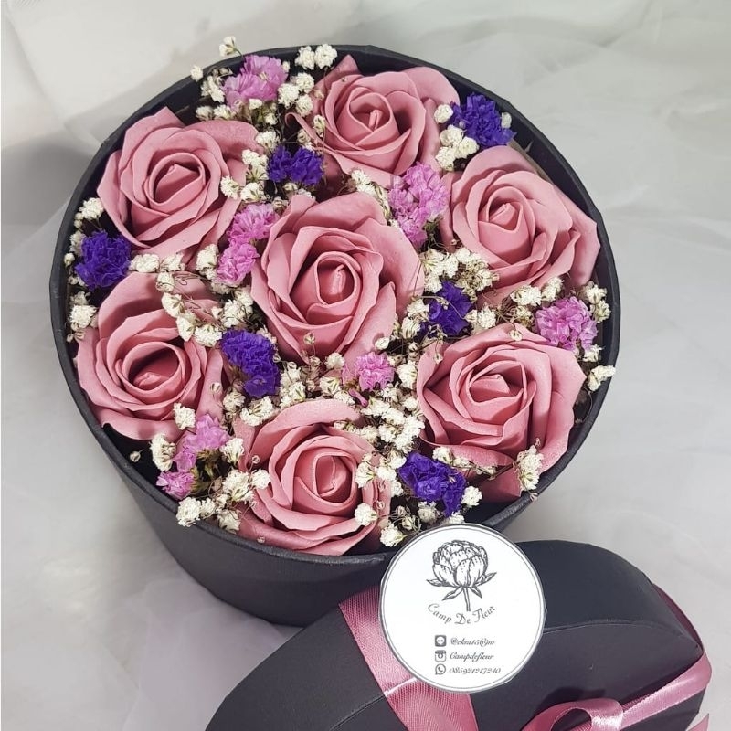 Jual bloom box soap buket bunga sabun | Shopee Indonesia