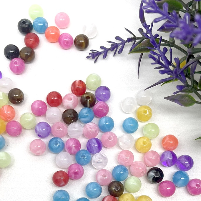 Jual 10 gr Manik-manik mote corak Marmer - BULAT 8 MM | Shopee Indonesia