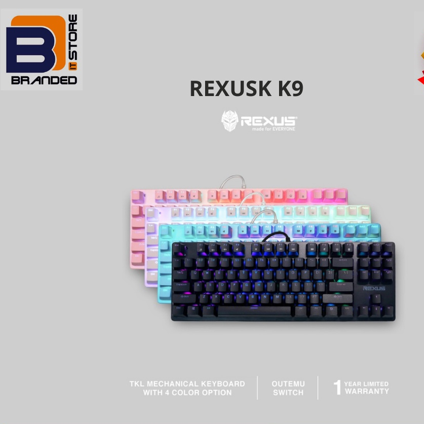 Jual Rexus Keyboard Gaming Mechanical Legionare MX9 TKL RGB - Blue ...