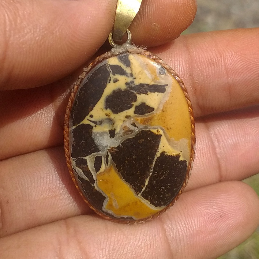 Jual Liontin Batu Gambar Alami Sosok Wajah Kesan Raja Mesir Kuno Frame ...