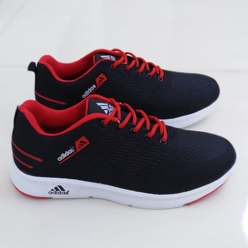 Jual SEPATU AD LARI PRIA TERBARU / SEPATU AD RUNNING LINE HITAM MERAH ...