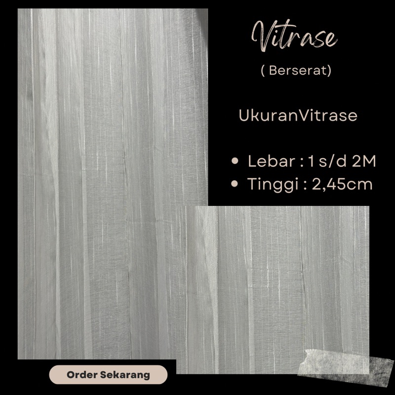 Jual VITRASE PUTIH SERAT - KAIN DALAMAN HORDENG - VITRASE MURAH ...