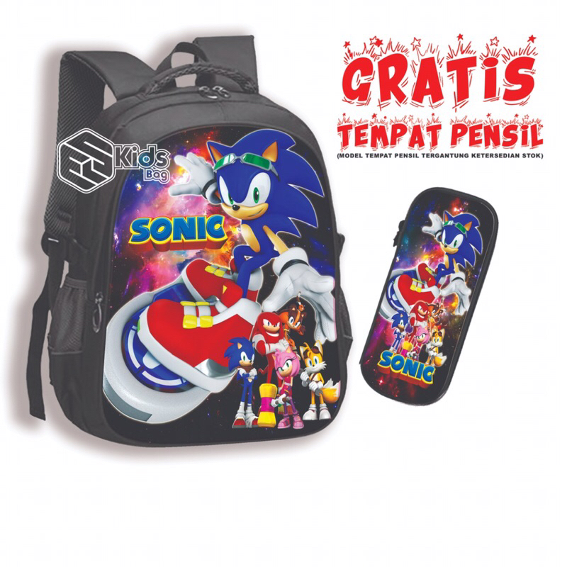 Jual Tas SONIC Tas Anak Ransel Anak Tas Ransel Sekolah PAUD TK SD ...