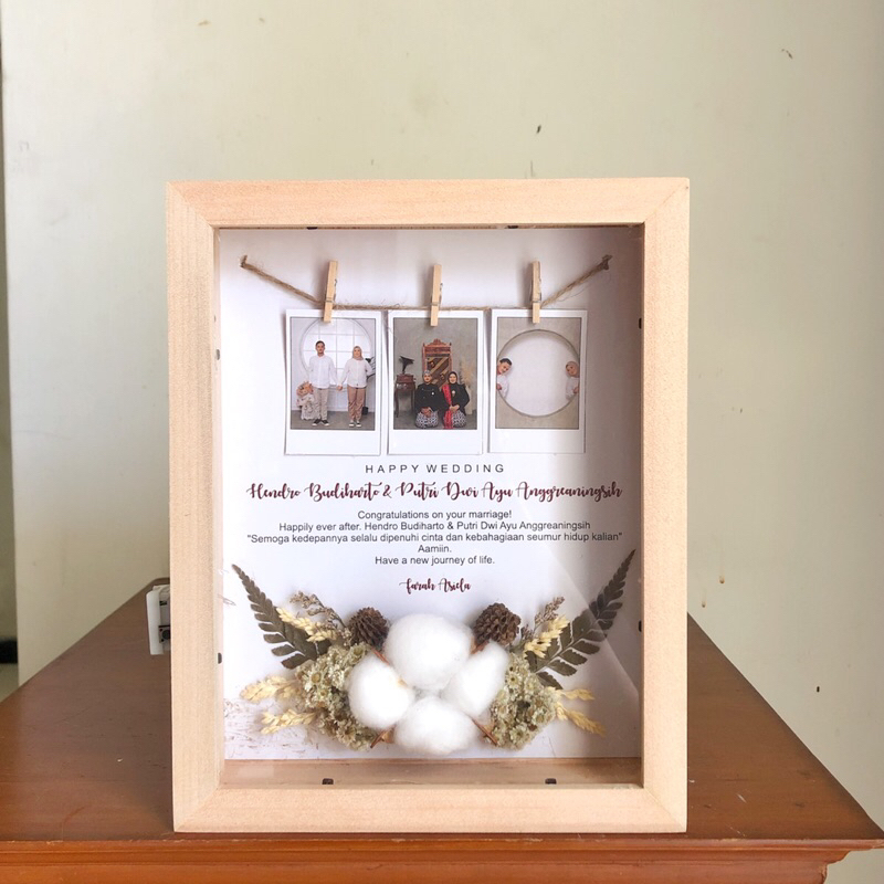Jual KADO WISUDA / COTTON FLOWER / FLOWER FRAME | Shopee Indonesia
