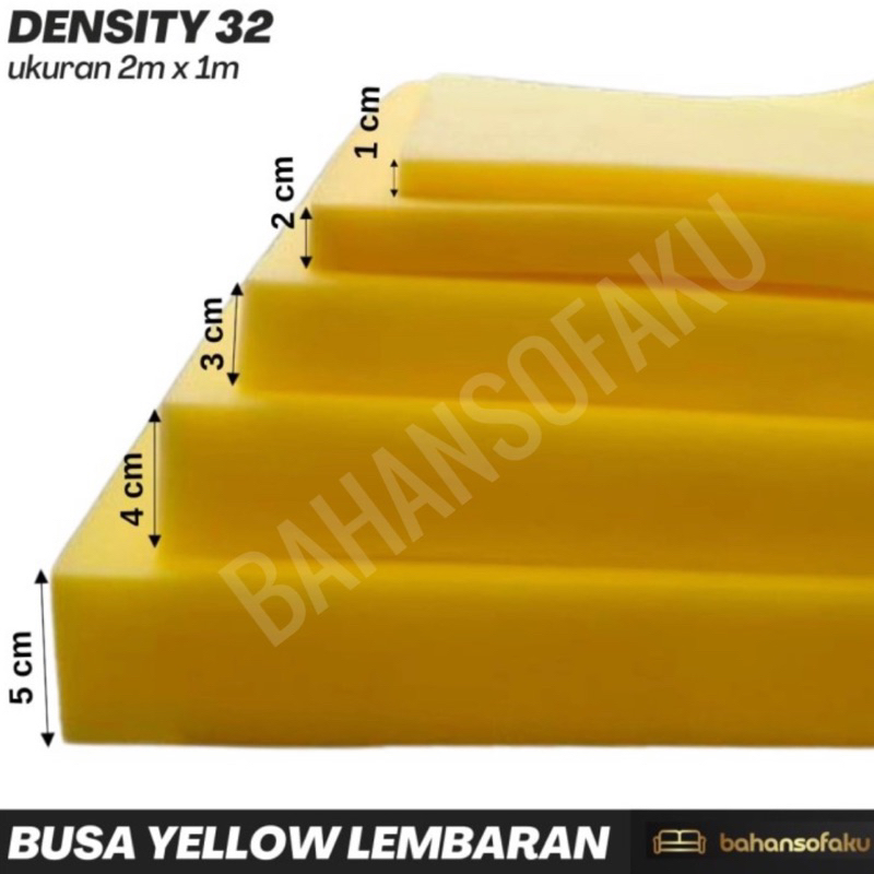 Jual Busa Lembaran Royal Kuning Yellow-1 Density 32 (Sofa, Matras ...