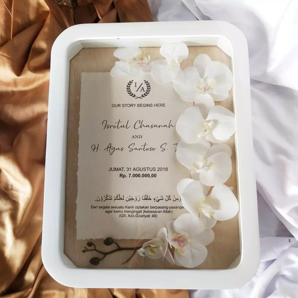 Jual Bingkai Mahar 35x45 | Pigur Bentuk Kotak Sudut Lengkung | Pigura ...