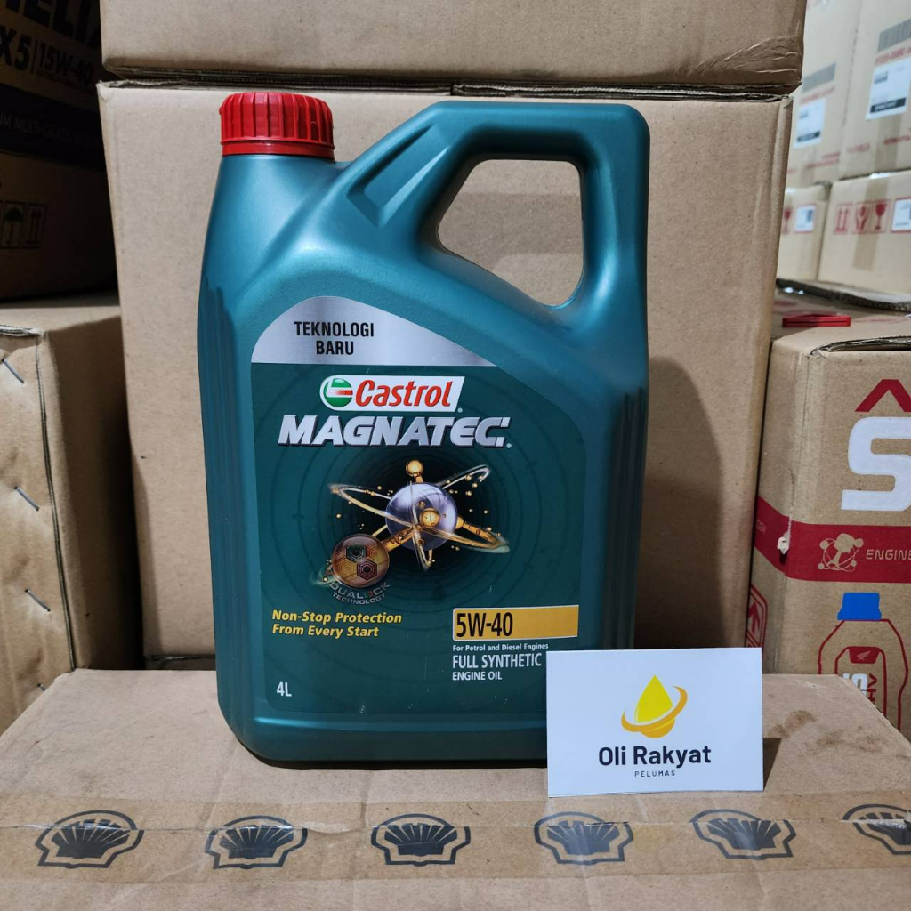 Jual Castrol Magnatec Dualock 5W-40 API SN 4 LITER ORIGINAL | Shopee ...