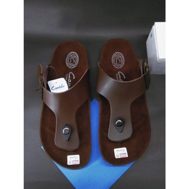 Jual PROMO Sandal Pria carwil kulit Terbaru original / Sandal Kulit ...