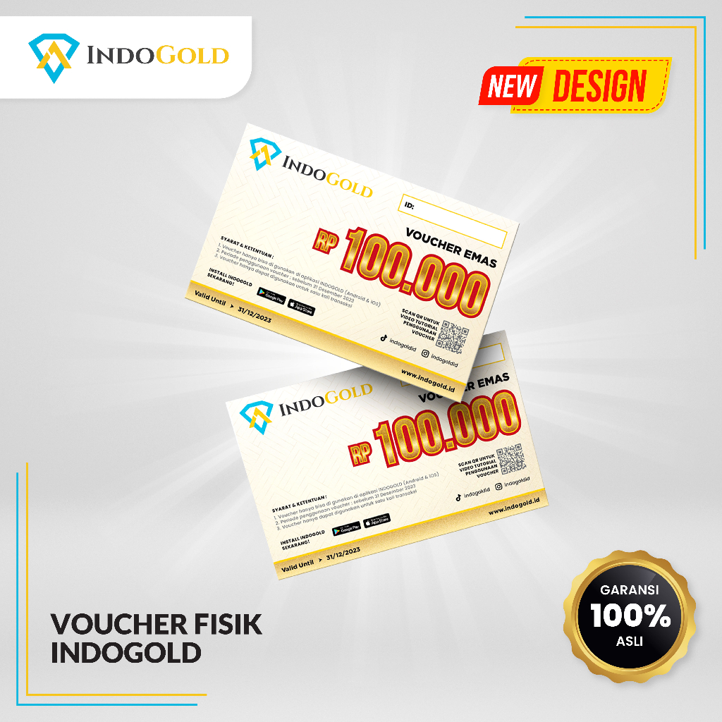 Jual Voucher Indogold 100K | Shopee Indonesia