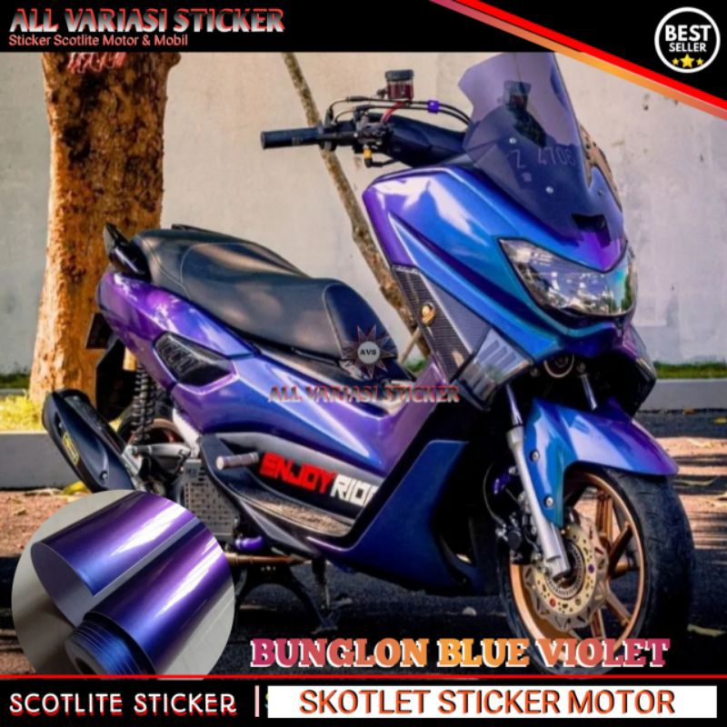 Jual Stiker Skotlet Motor Bunglon pelangi Biru Aurora Chameleon Untuk ...