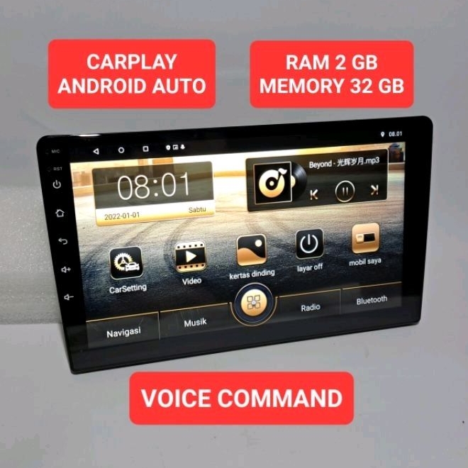 Jual Headunit Android 9 inch RAM 2GB MEMORY 32GB Carplay Android Auto SKELETON | Shopee Indonesia