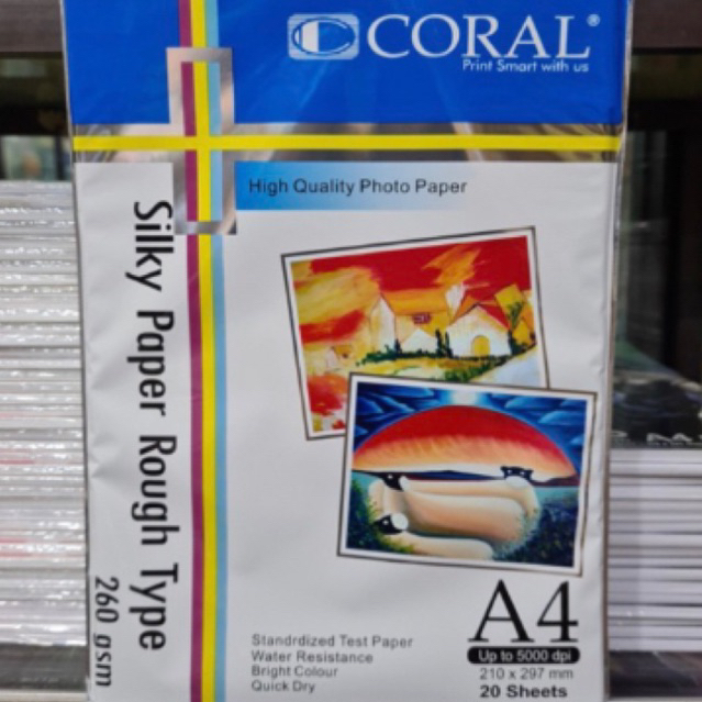 Jual Kertas photo coral silky 260gram A4 | Shopee Indonesia