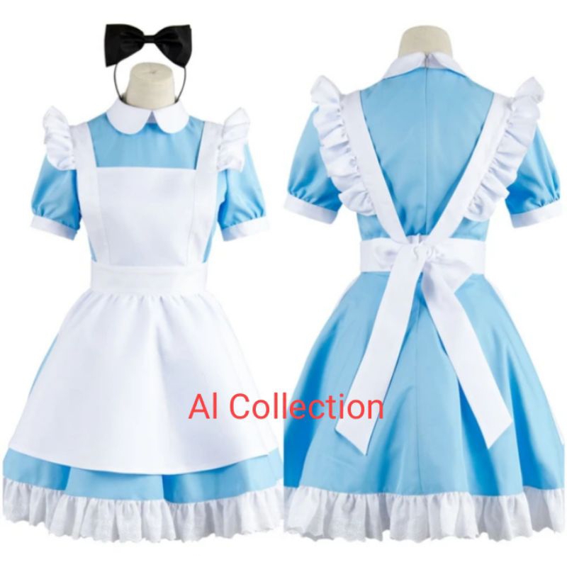 Jual Costume Cosplay Maid Blue Versi Alice & Marry | Shopee Indonesia