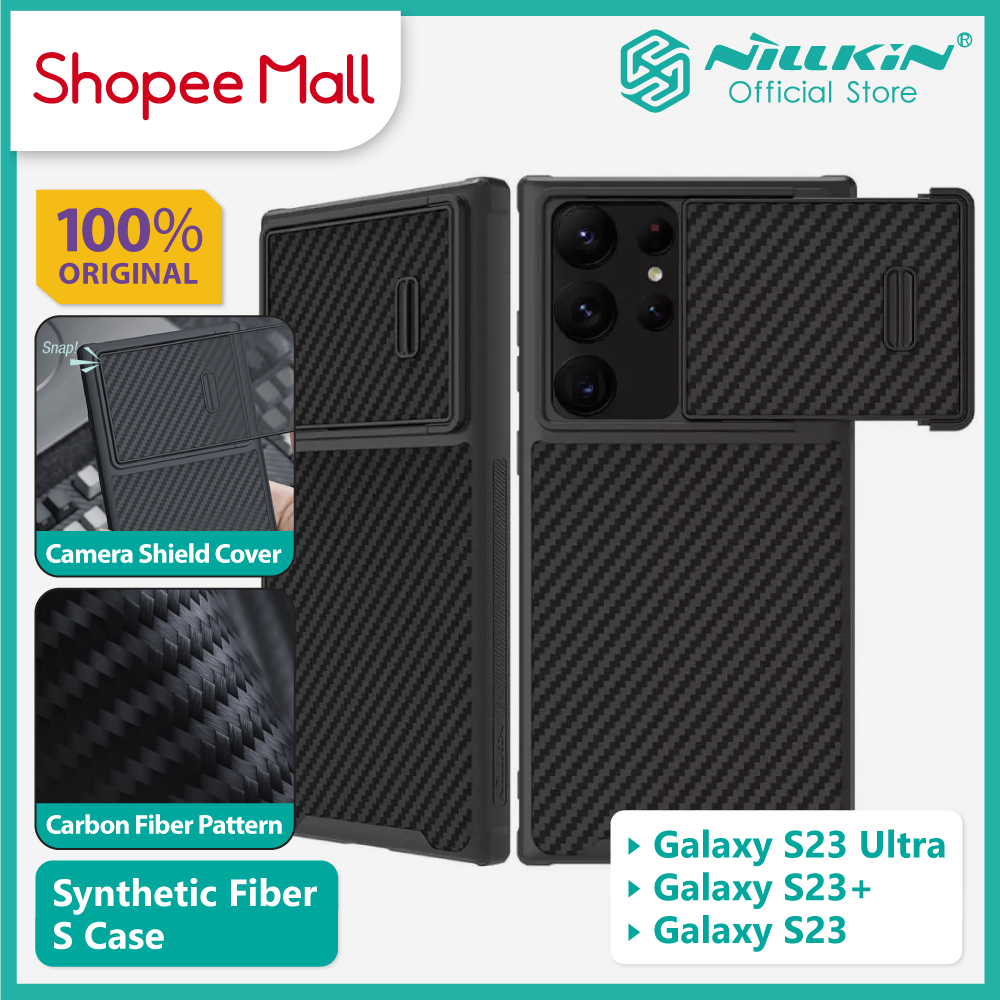 Jual Case Samsung Galaxy S23 / S23+ Plus / S23 Ultra Nillkin Synthetic Fiber S Carbon Camera ...