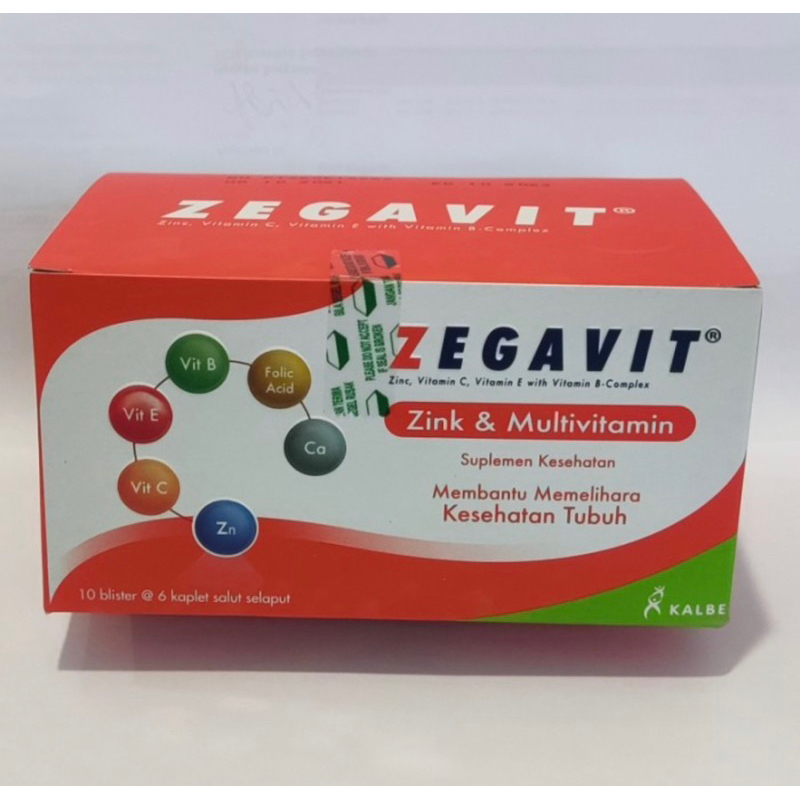 Jual ZEGAVIT MULTIVITAMIN ZINK BOX ISI 60 | Shopee Indonesia