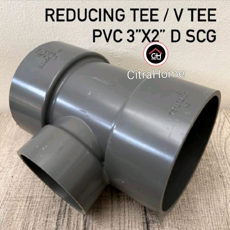 Jual Reducing Tee/Verlop Tee PVC 3”x2” D SCG | Shopee Indonesia