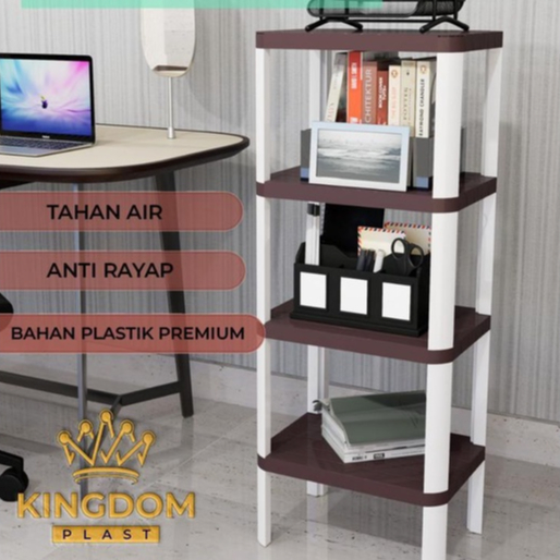 Jual Rakku Rak Susun 4 Tingkat Serbaguna Kingdom Plastik Dapur Buku ...