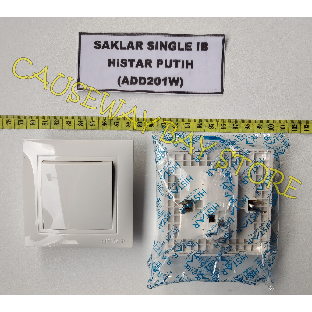 Jual SAKLAR SINGLE (ENGKLE) IB HISTAR PUTIH (ADD201W) | Shopee Indonesia