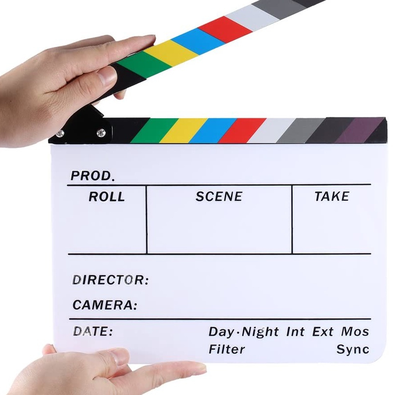 Jual Profesional Pvc Board Clapper Board Film Colorful Acrylic Acrylic ...