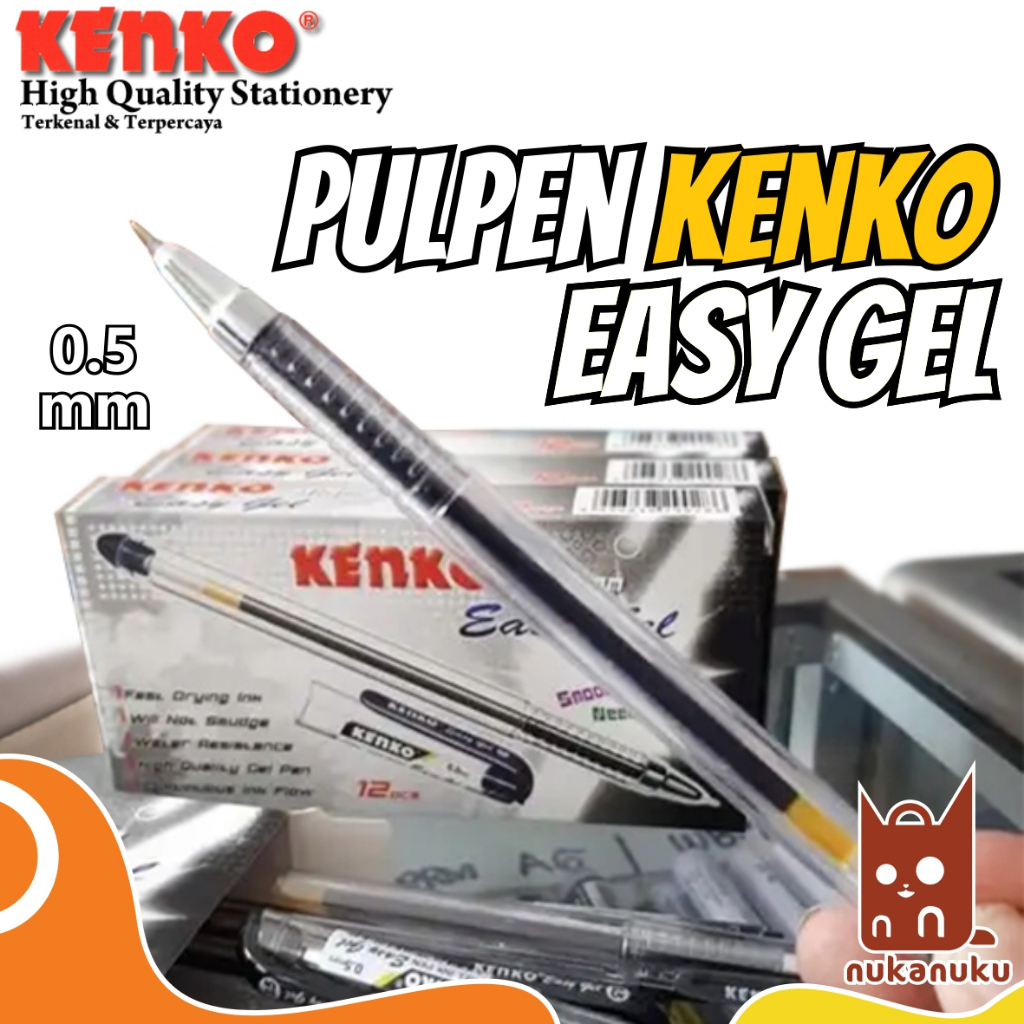 Jual NUKANUKU - Pulpen Easy Gel KENKO 0.5 mm / Bolpen Gel KENKO Easy Gel 0.5mm / Pulpen / Balpen ...