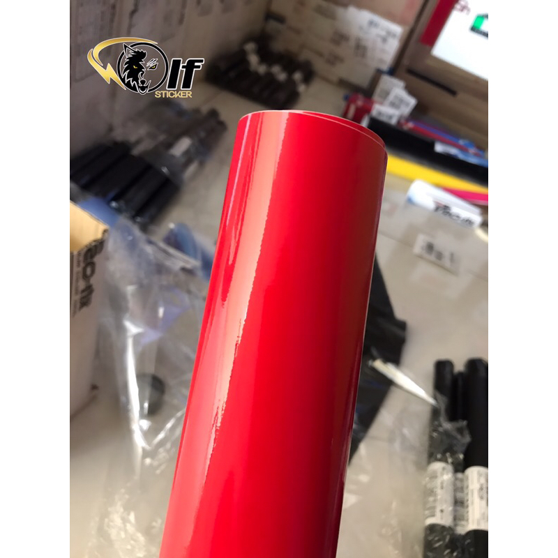 Jual Skotlet merah glossy scotlite profix premium vinyl (P 1 meter x L ...