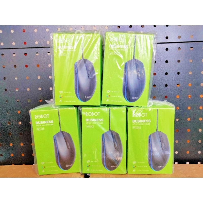 Jual ROBOT Mouse Wired M130 Colorful LED 3 Kecepatan DPI Kursor Akurat ...