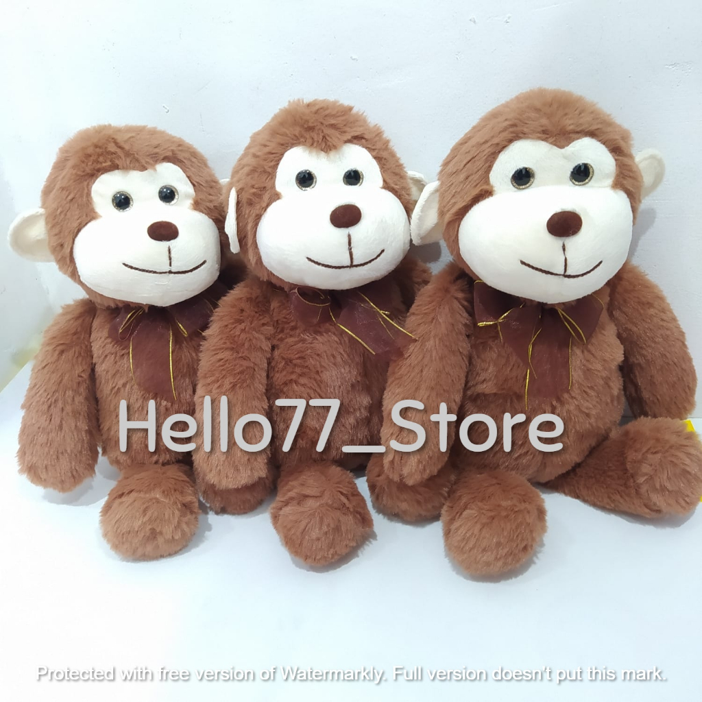 Jual HS/Boneka Plush Toys Monkey Monyet Animal Binatang Pita Mini Cute ...
