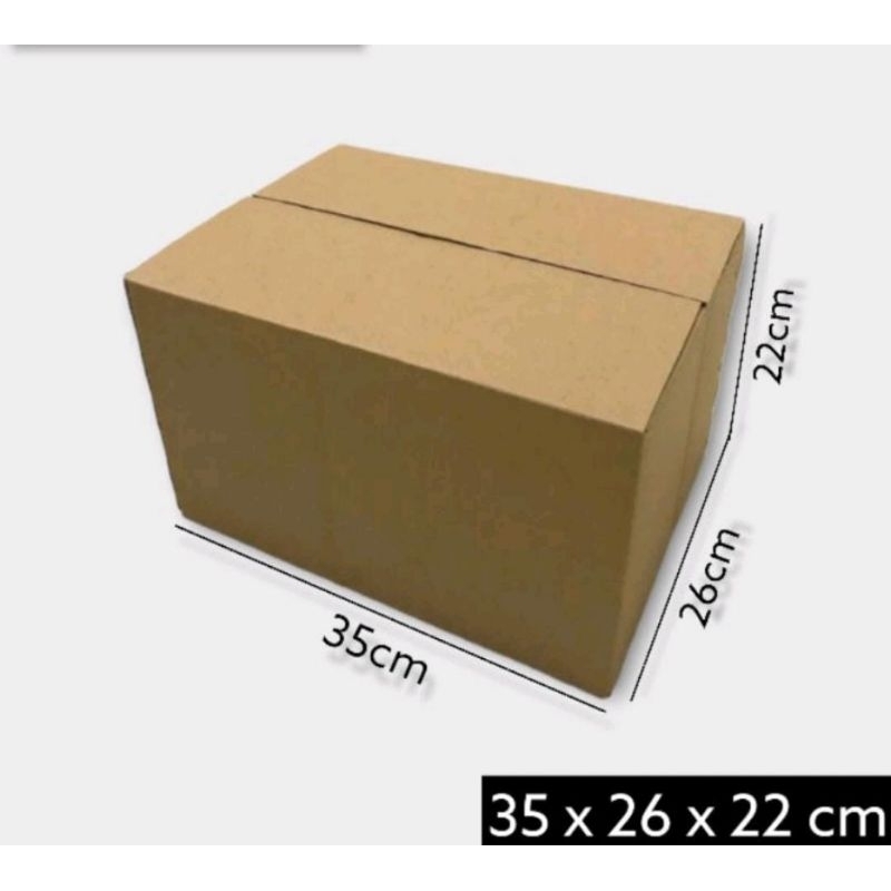 Jual Kardus box Ukuran 35x26x22 cm Single wall polos | Shopee Indonesia