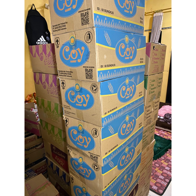 Jual ROTI COY Rasa Susu dan Cokelat 1 Dus (60 Bks) | Shopee Indonesia