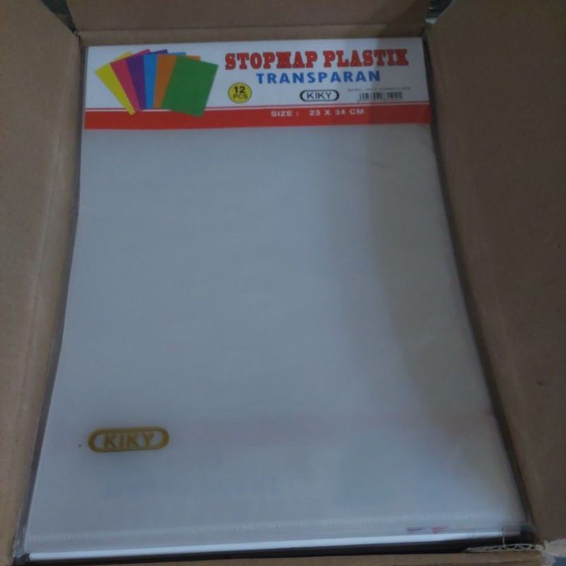 Jual (12 pcs) MAP L Bening Kiky Folio F4 / stofmap plastik kiky ...