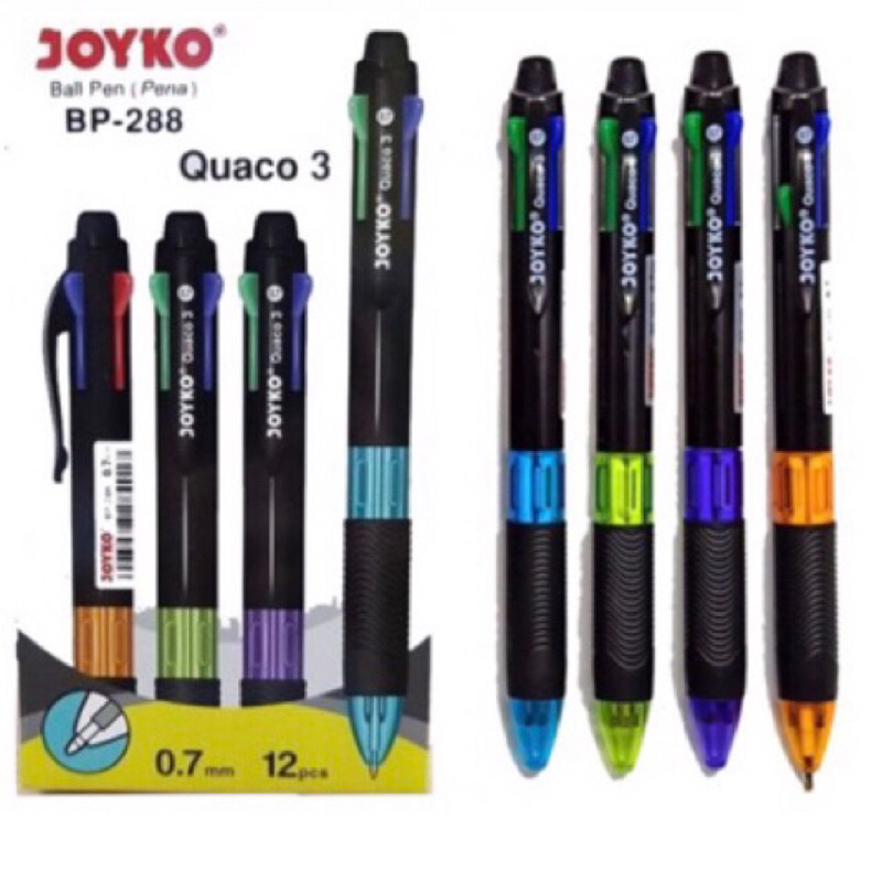Jual BULPEN/BULPOINT JOYKO CETEKAN 4 WARNA BP-288 QUACO 3 (ISI 12 BIJI ...