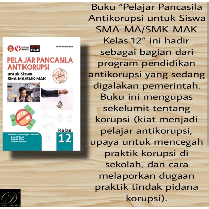 Jual BUKU PELAJAR PANCASILA ANTIKORUPSI UNTUK SISWA SMA-MA/SMK-MAK KELAS 12/XII KURIKULUM ...