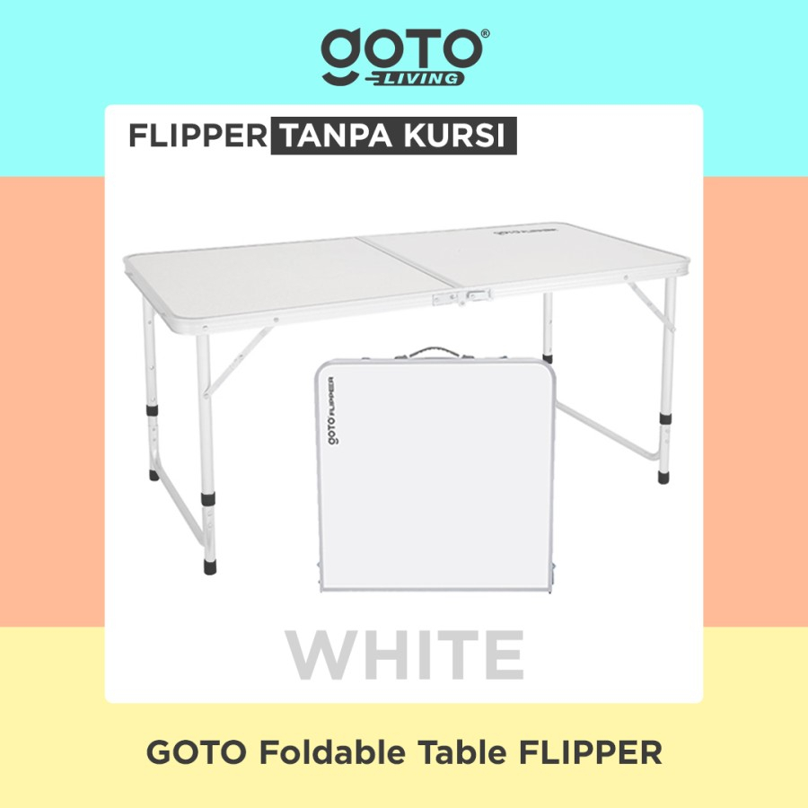 Jual Meja Kursi Lipat Portable Indoor Outdoor Goto Flipper 2C dan Tanpa Kursi | Shopee Indonesia