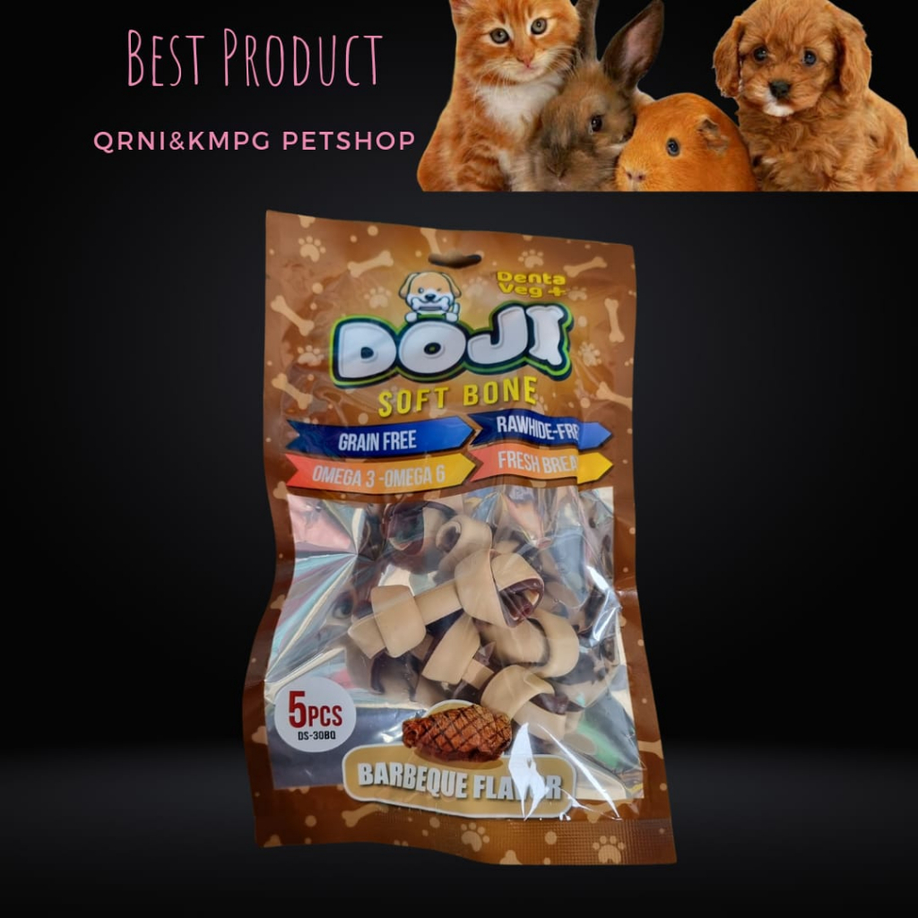 Jual Doji soft bone dental snack cemilan anjing 150gr 1 bungkus isi 5 ...