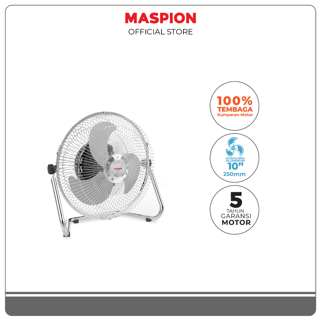 Jual Maspion Power Desk Fan Kipas Angin Meja 10 Inch PW-1001 D | Shopee ...