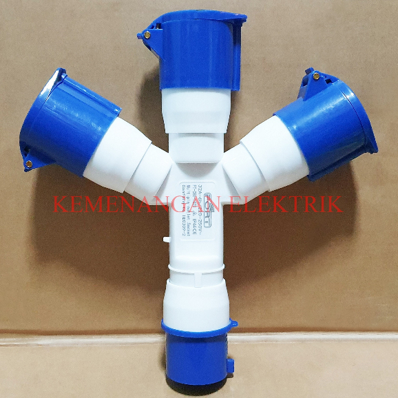 Jual FORT STEKER T CABANG 3 / INDUSTRIAL PLUG SOCKET 3 PIN 32A / 3PIN ...