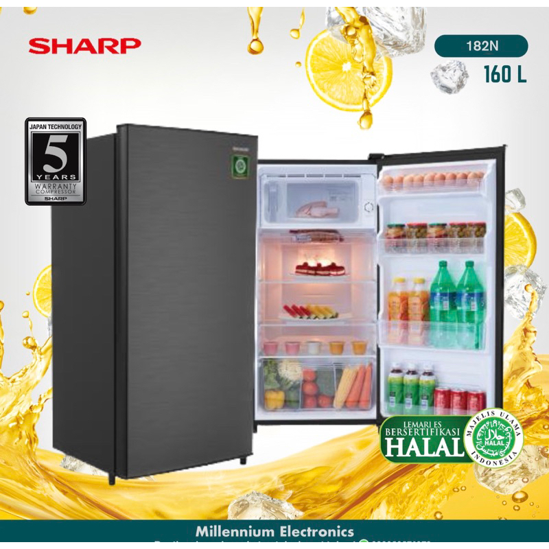 Jual LEMARI ES 1 PINTU SHARP SJ 182N HS KULKAS SHARP SJ-182NHS | Shopee ...