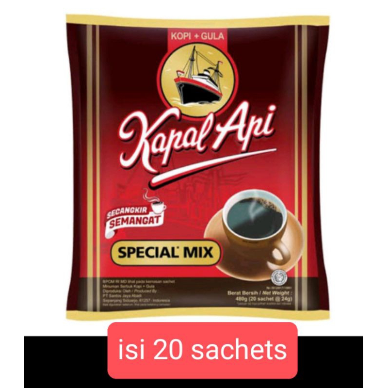 Jual Kopi Kapal Api Mix isi 20 sachets | Shopee Indonesia