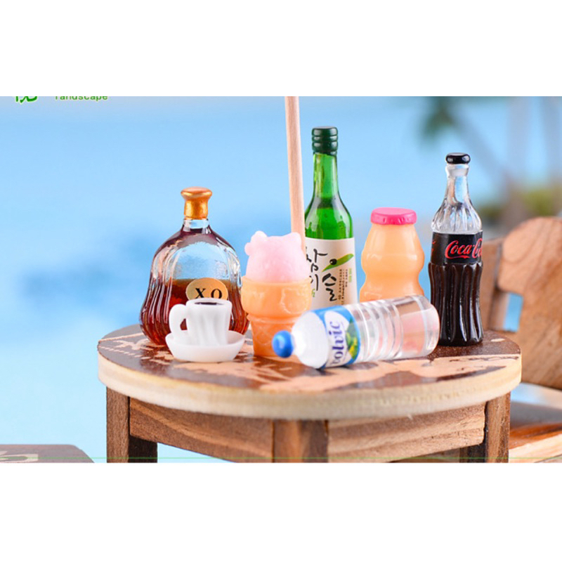 Jual miniatur minuman utk hiasan, art n craft, diorama, terrarium ...