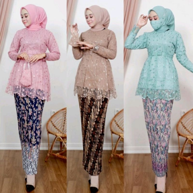 Jual Setelan Kebaya Tile Marsya Cantika Modern Kebaya Wisuda Kondangan ...