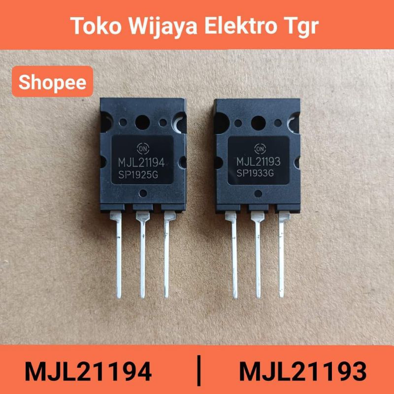 Jual Audio Sparepart | Transistor MJL21193 MJL21194 TR 16A 250V 200W ...