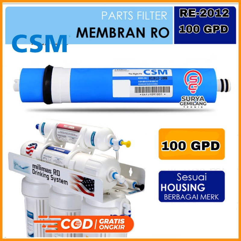Jual Membran RO CSM 100 Gpd RE2012-100 Made in Korea | Shopee Indonesia