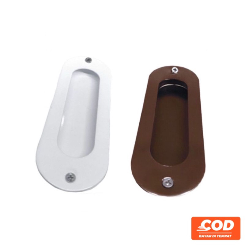 Jual Tarikan Handle Pintu Dorong | Handle Tanam Stainless / Besi Oval ...