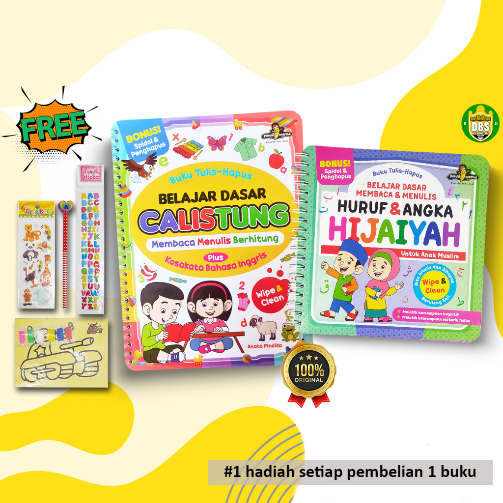 Jual BUKU BELAJAR DASAR CALISTUNG - TULIS HAPUS WIPE CLEAN AKTIVITAS ...