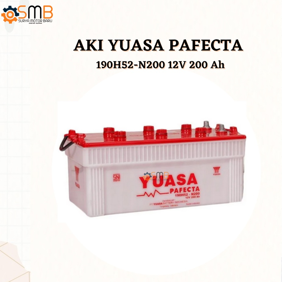 Jual AKI BASAH YUASA PAFECTA 190H52 N200 12V 200AH | Shopee Indonesia