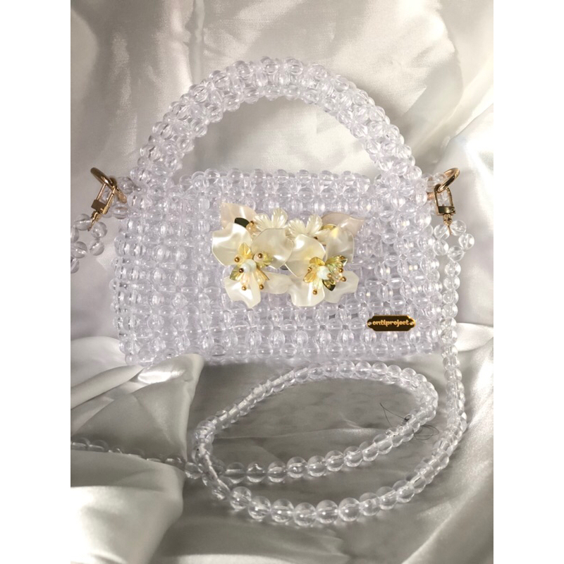 Jual ALULA FLOWER PEARLBAG ( tas handmade/tas unik/tas mutiara/slingbag ...
