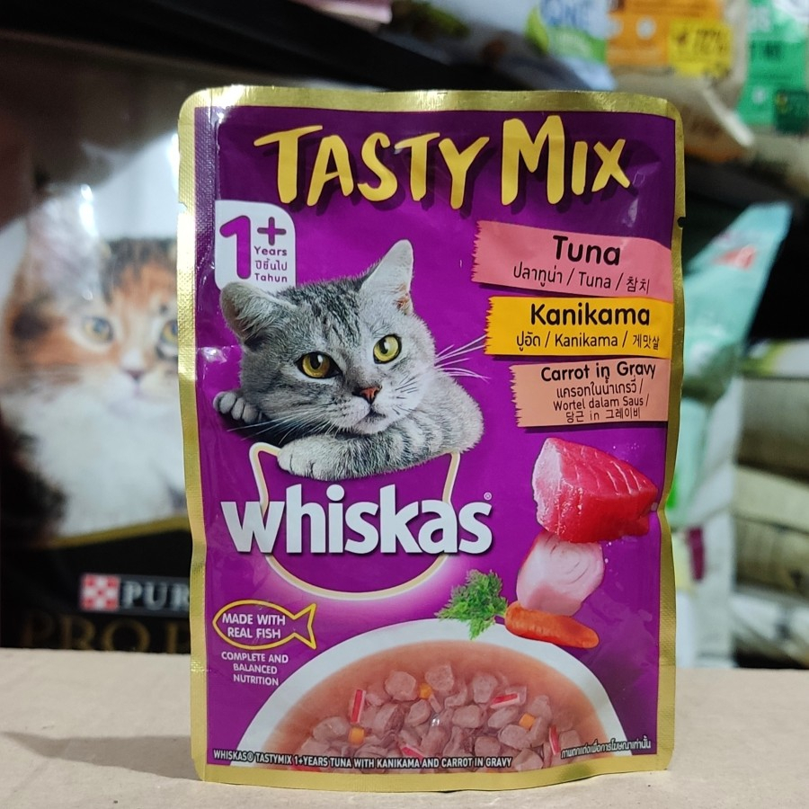 Jual Whiskas Tasty Mix 70gr - Tuna Kanikama Whiskas Sachet Pouch ...
