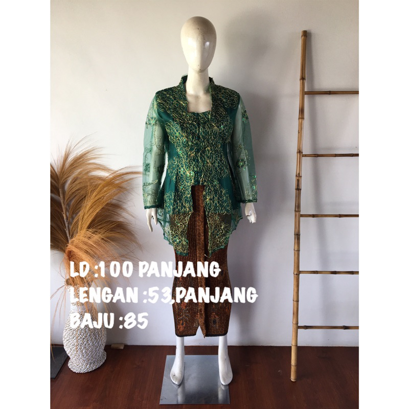 Jual kebaya hijau botol | Shopee Indonesia