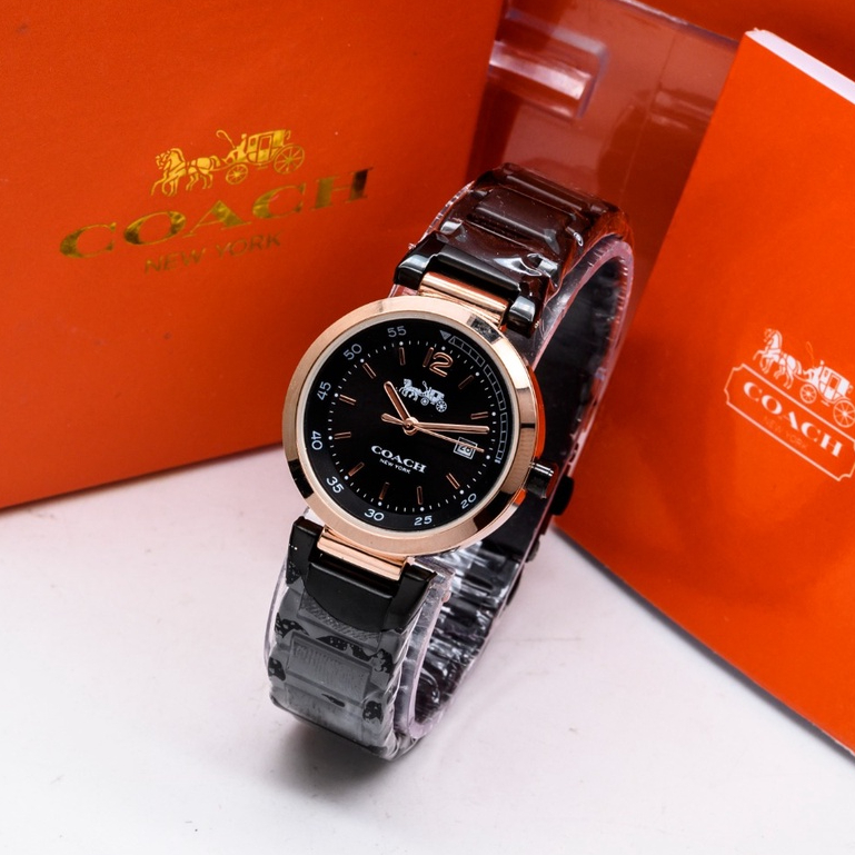 Jual Jam Tangan Wanita Coach Coarse Rantai Free Paperbag | Shopee Indonesia