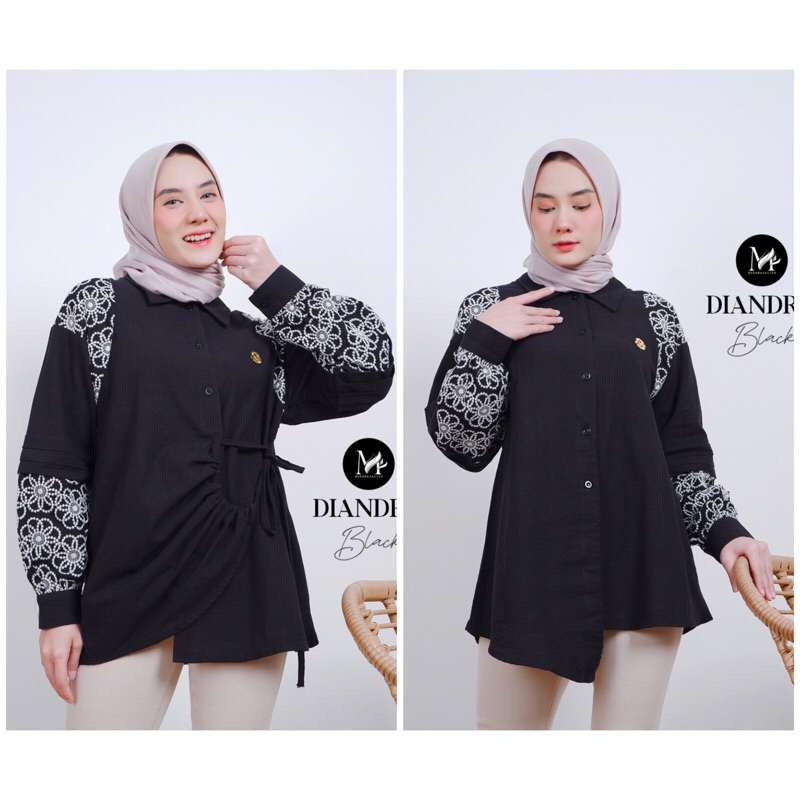 Jual Diandra blouse by marema ( bisa dijadikan 2 model ) | Shopee Indonesia